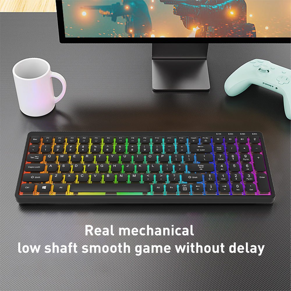 KY-MK301 OEM Manufacturing Wireless Bluetooth Ergonomic Design Comfortable Portable Low-profiles ...