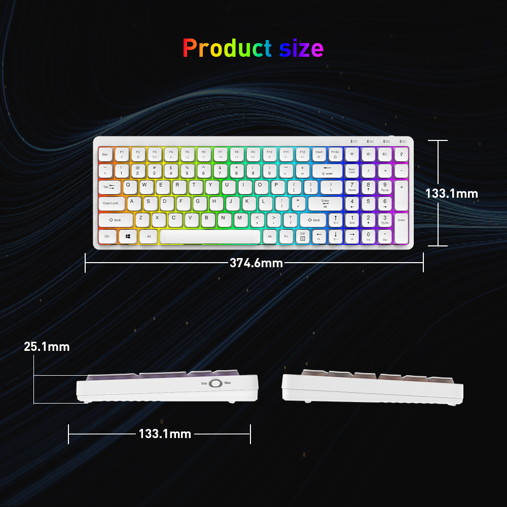 KY-MK301 OEM Manufacturing Wireless Bluetooth Ergonomic Design Comfortable Portable Low-profiles ...