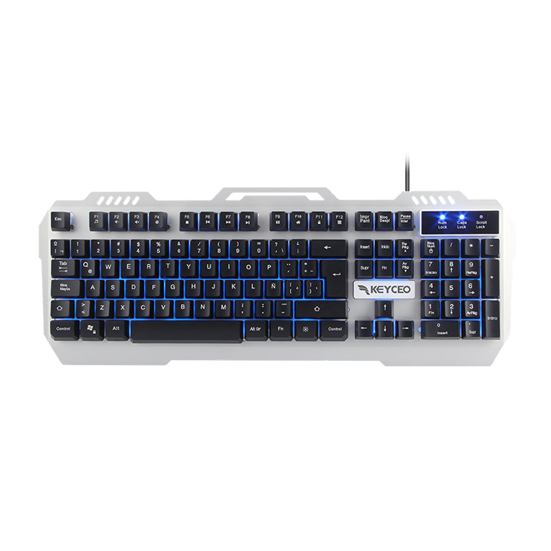 Wired Gaming Keyboard Rgb Backlit 107 Floating Keys Metal Panel ...
