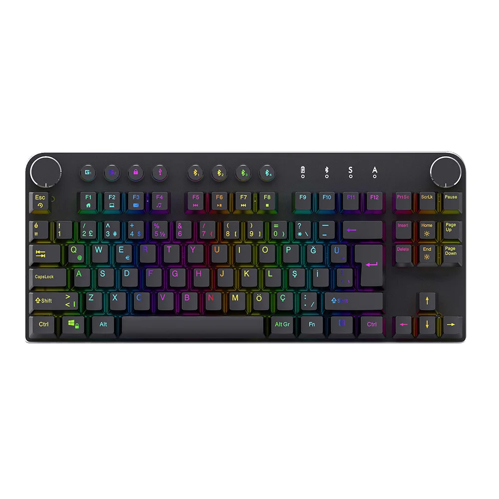 Mechanical Gaming Keyboard Rgb Backlit 88 Keys Customizable Usb Wired ...
