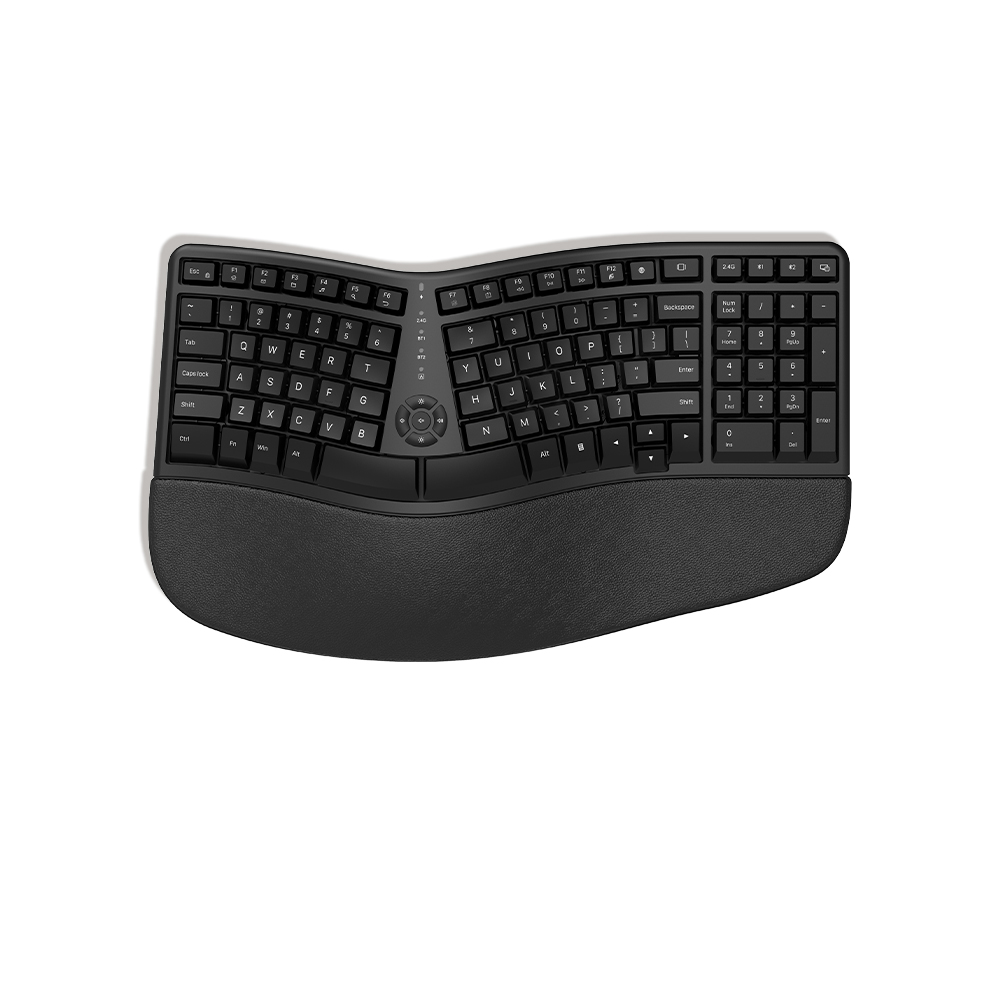 KY-K884WBR 2.4G+BT Ergonomic Keyboard with Wrist Rest Dedicated ...